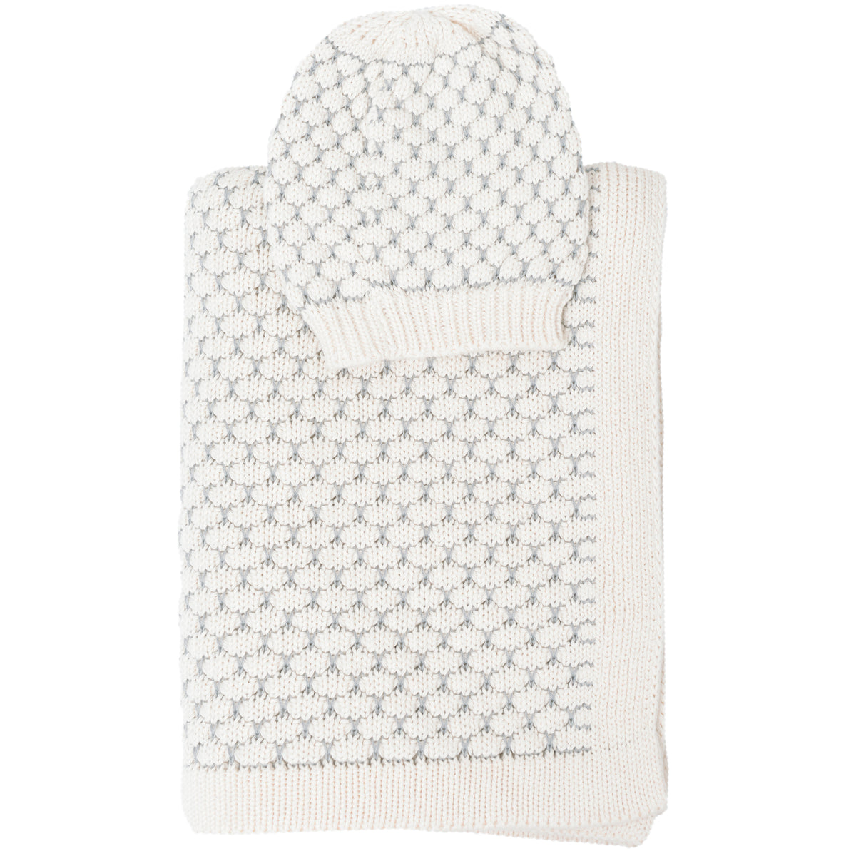 Snuggle Knitted Baby Blanket & Beanie Set – Darzzi
